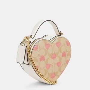 Coach | Bags | Heart Crossbody In Signature Canvas With Heart Print ...